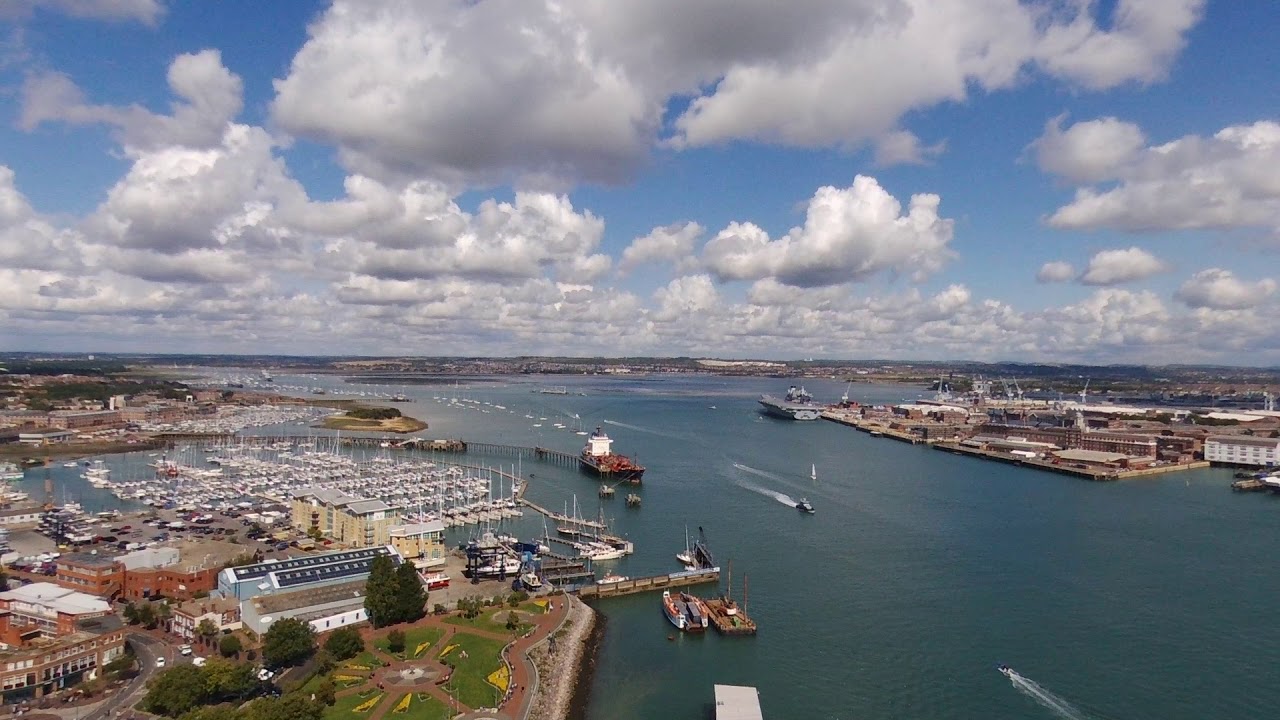 PARROT BEBOP 1 DRONE GOSPORT HARBOUR SOUTHERN UK 4K FOOTAGE - YouTube