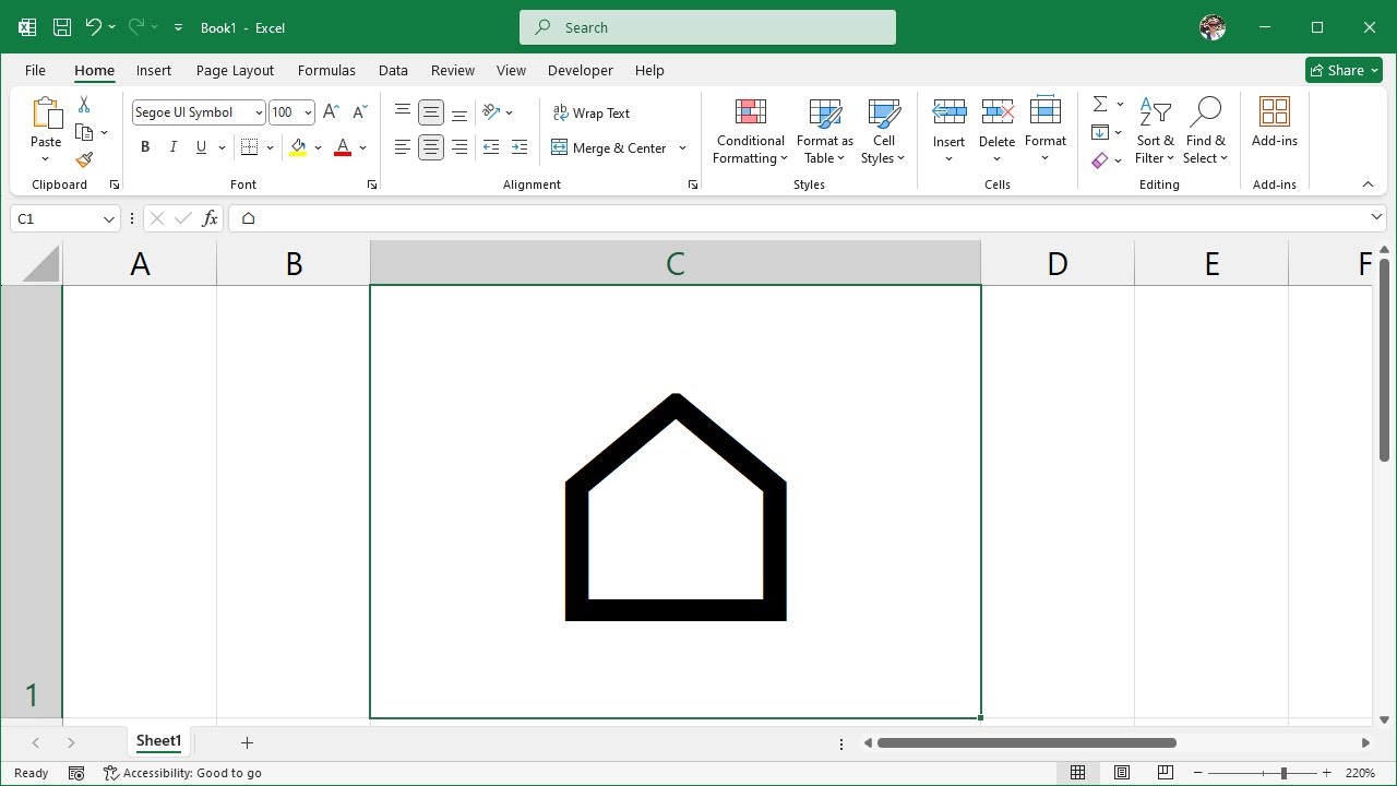 How to Insert the HOUSE Symbol in Microsoft Excel - YouTube