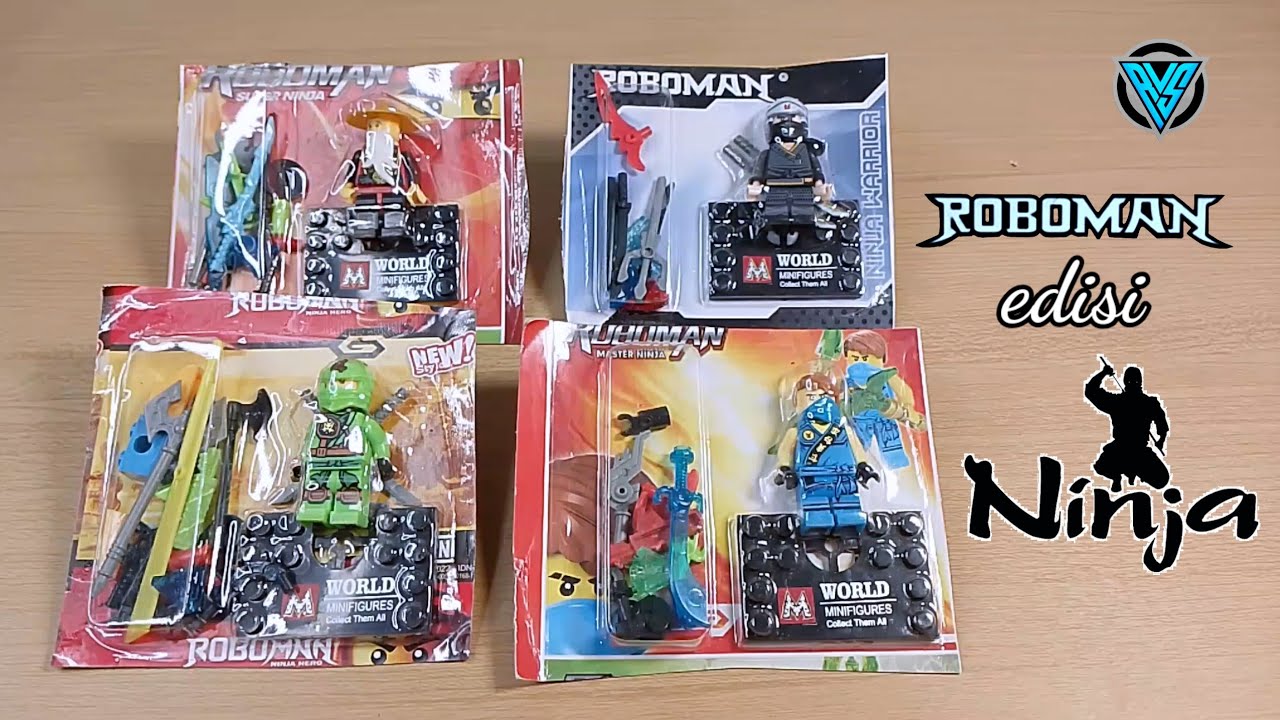 UNBOXING Mainan Unofficial Lego Minifigure ROBOMAN edisi Ninja - YouTube