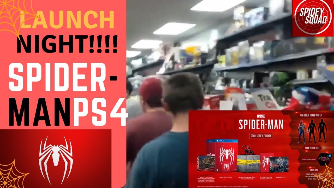 Marvel's Spider-Man Collector's Edition GameStop launch night pick up ...