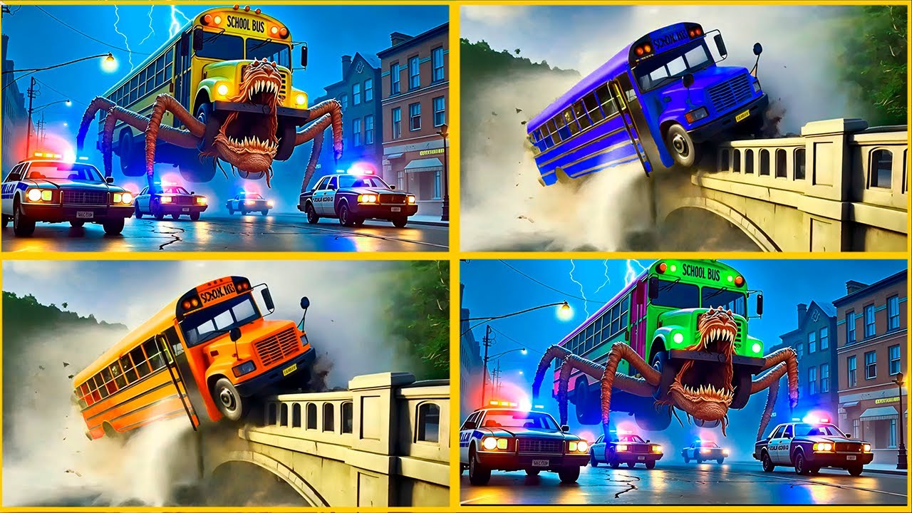 🚌😱 Monster School Bus Eater – Coffin Dance 🎶 Tiles Hop (Hard Mode ...