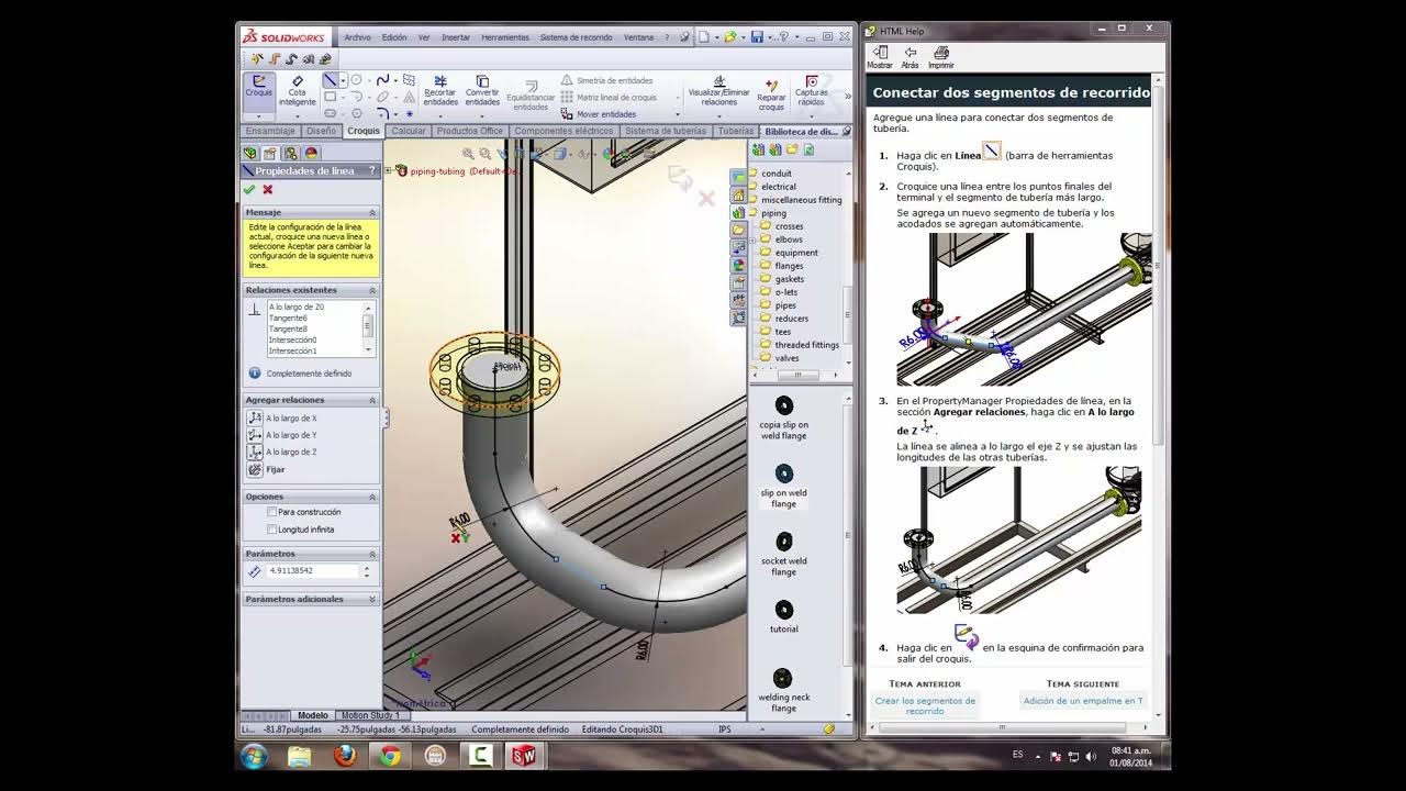 Tutorial Routing Tubos y Tuberías SOLIDWORKS - YouTube