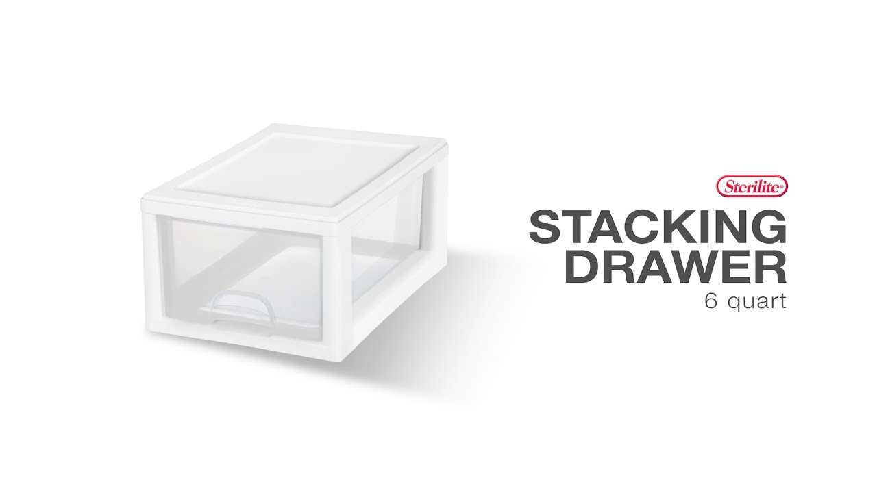Sterilite 6 Qt. Stacking Drawer - YouTube