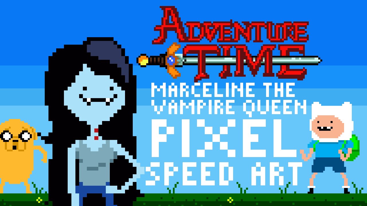 Adventure Time Marceline the Vampire Queen Pixel Speed Art by PXLFLX ...