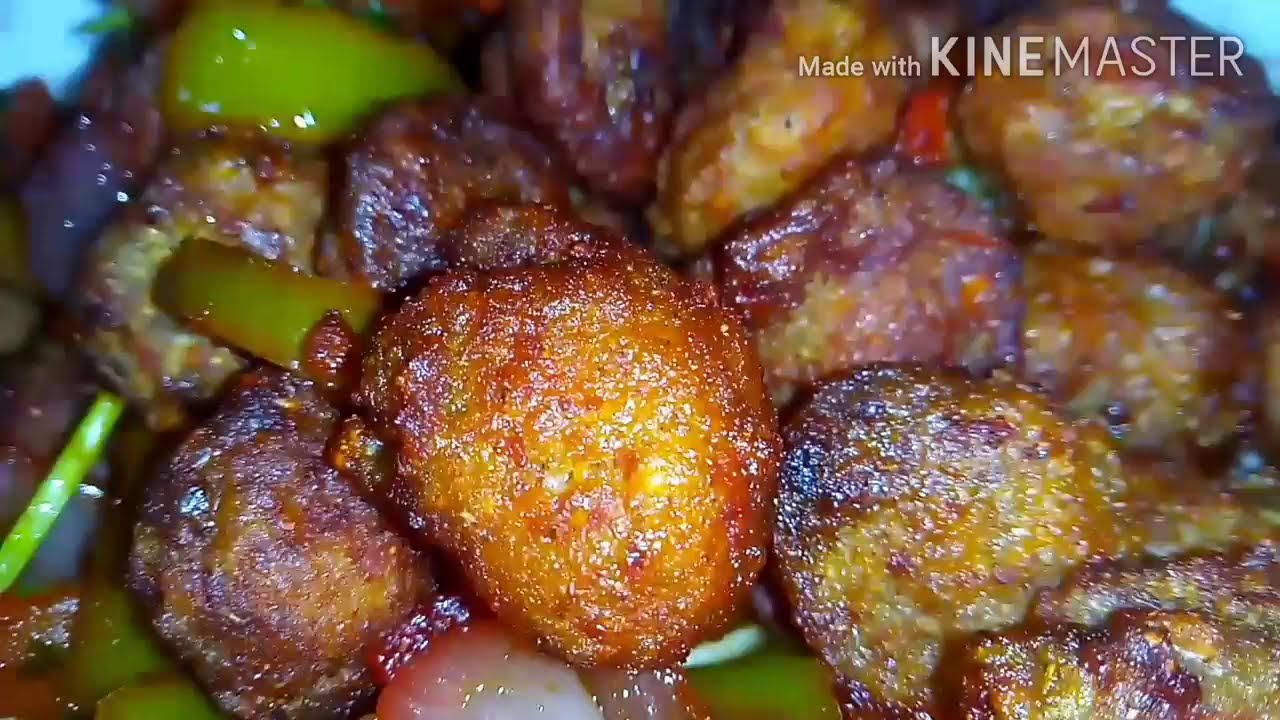 Soya chilly Manchurian/ recipe in Tamil/ soya chilly - YouTube