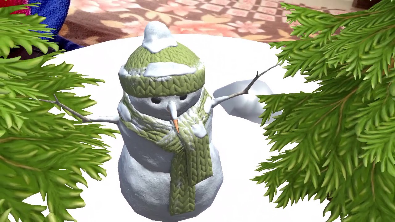 Snowman in AR - Augmented Reality - YouTube