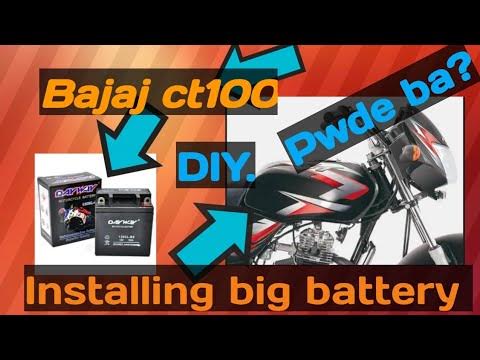 paano mag install ng malaking battery? sa bajaj ct100! DIY. - YouTube