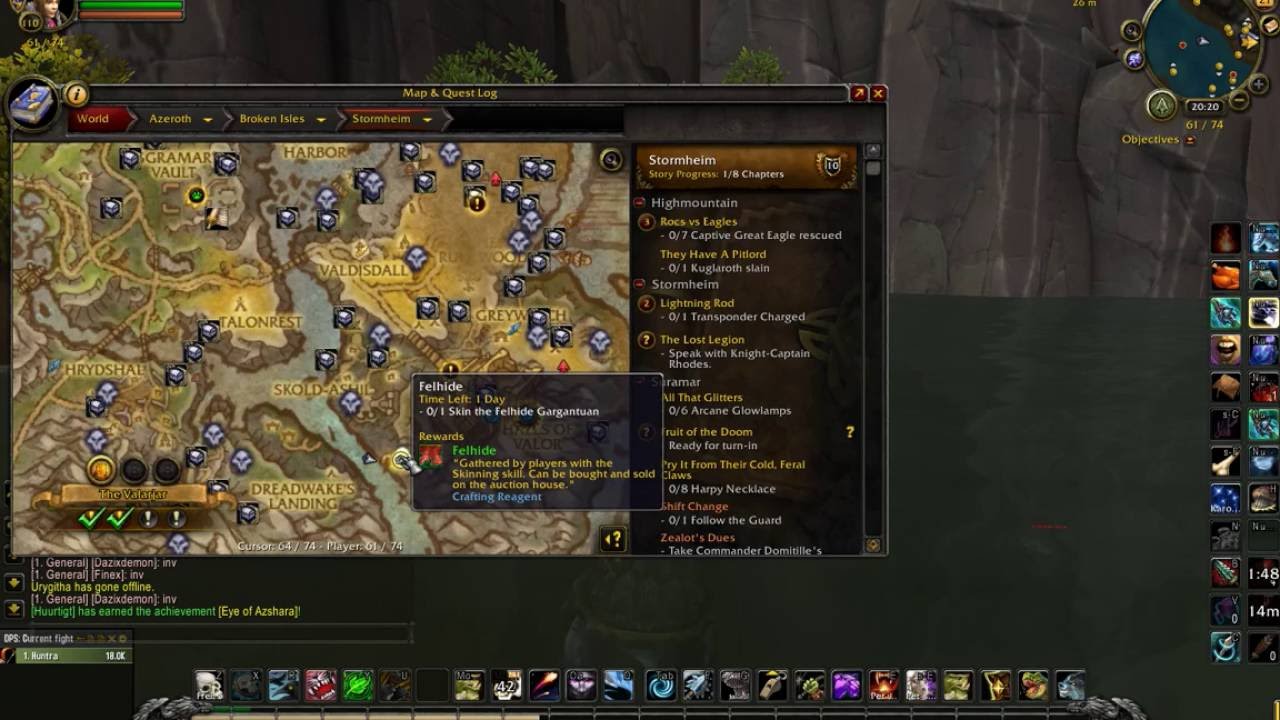 Felhide quest - Skin the Felhide Gargantuan (World of Warcraft Legion ...