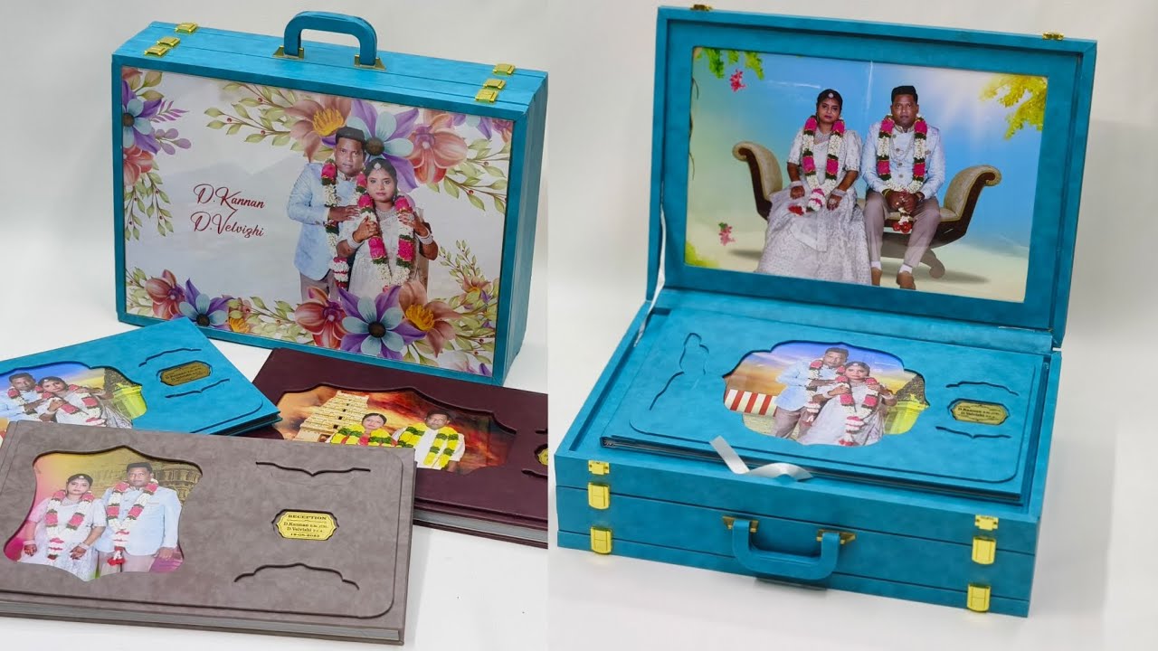 wedding Box album Design This Box can hold 3 albums - YouTube