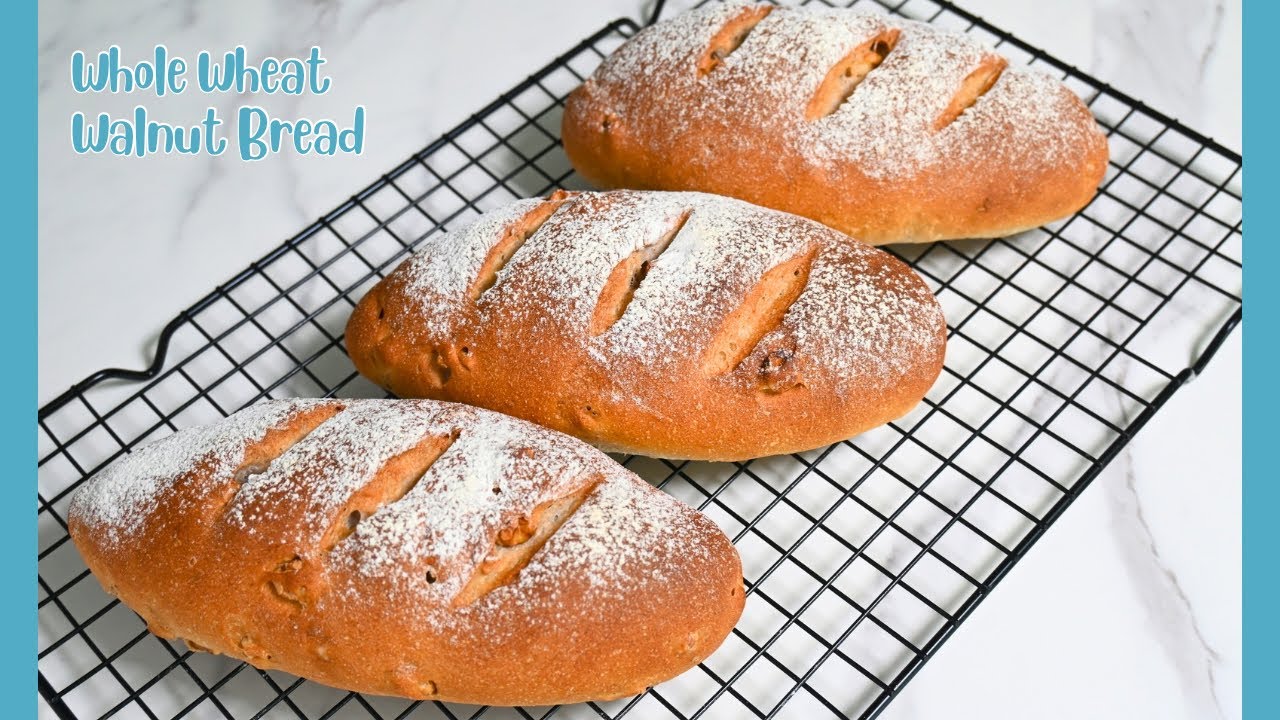 [ASMR] Whole Wheat Walnut Bread | Soft European Bread [Soothing Baking ...