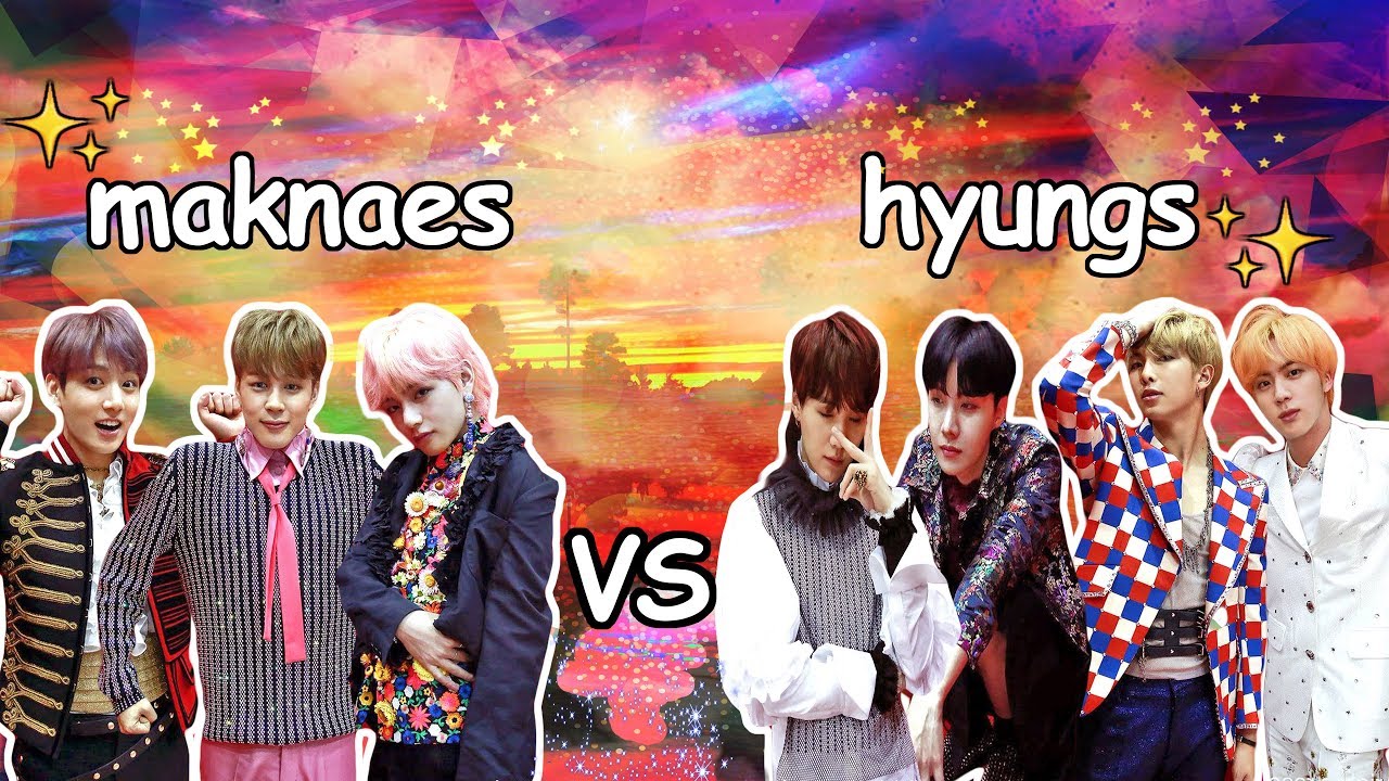BTS (방탄소년단) Maknae Line VS Hyung Line - YouTube