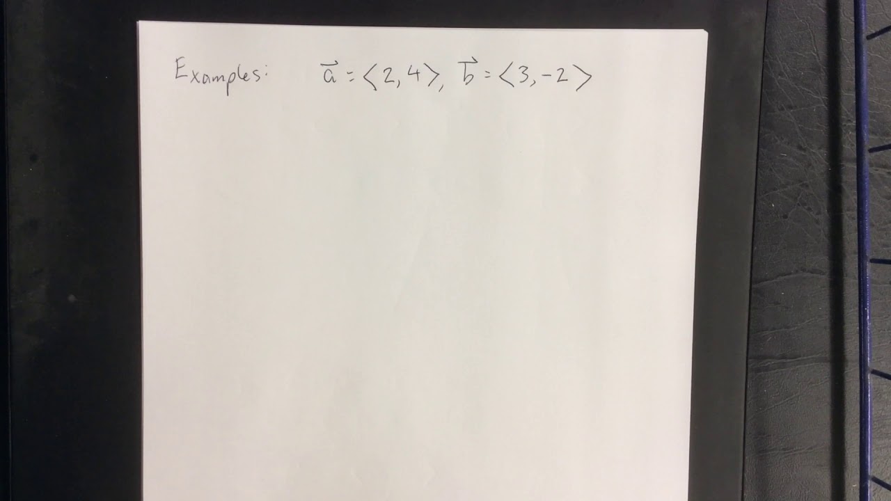 Examples of the algebra of vectors - YouTube