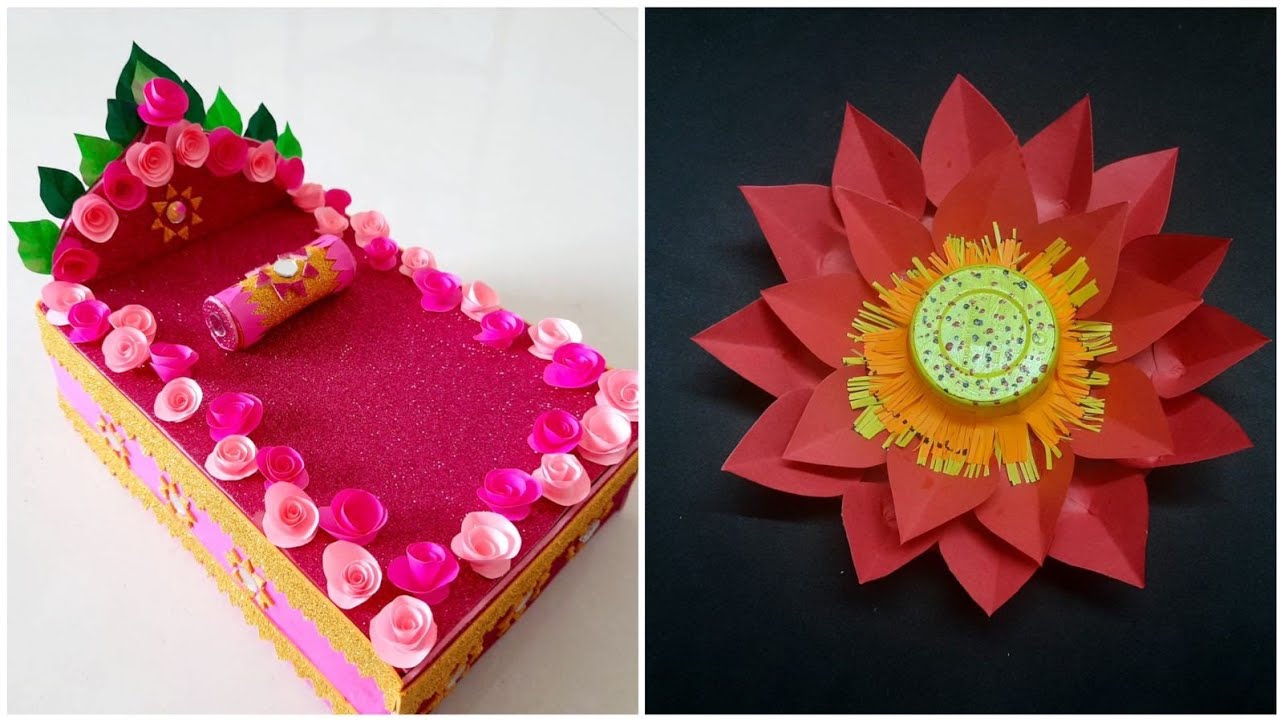 Ganesh Makhar,Mandap,Singhasan Making at Home | Ganpati pooja ...