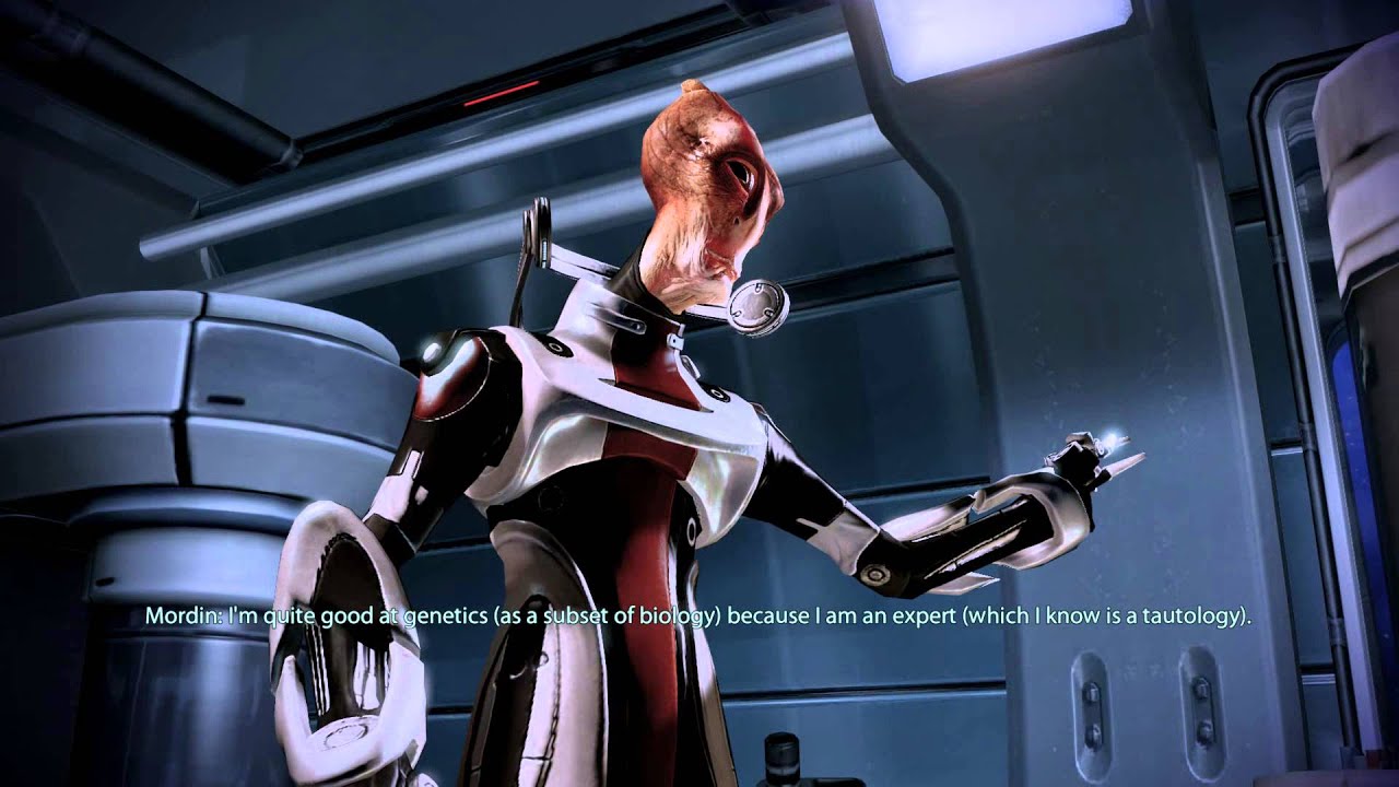 Mass Effect 2 - Mordin about Art, and Scientist Salarian - YouTube