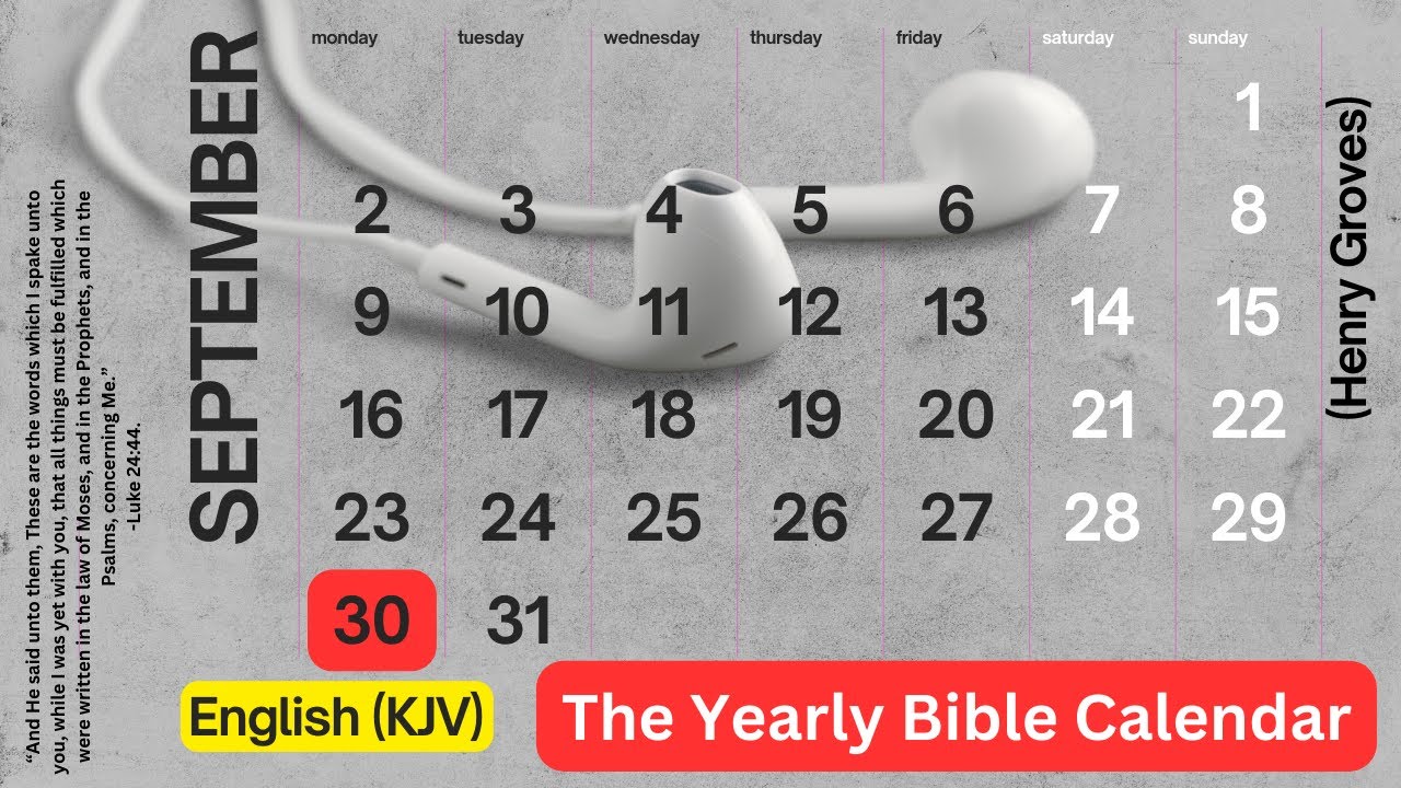 September 30th English Yearly Bible Calendar - YouTube