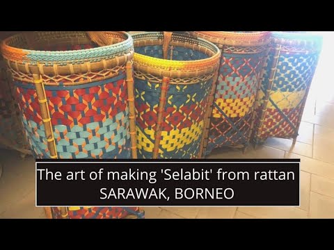 Art of Making 'Selabit' from Rattan. Sarawak, Borneo... - YouTube