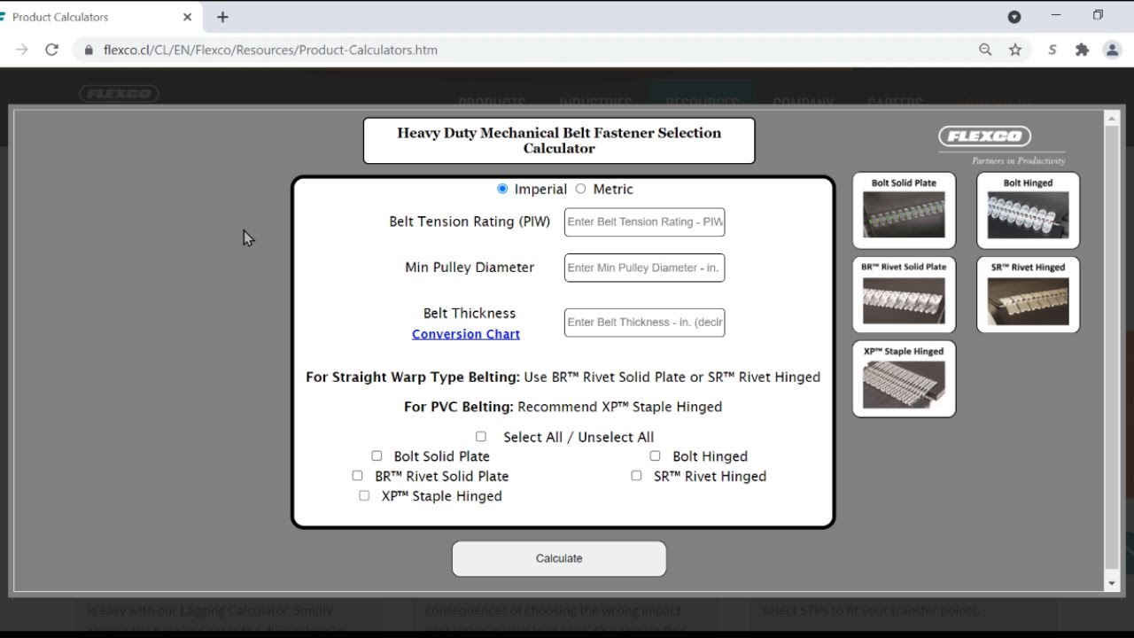Heavy-Duty Mechanical Belt Fastener Selection Calculator Tutorial - YouTube