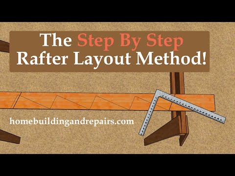How To Layout Common Roof Rafter With Framing Square Step Off Method ...