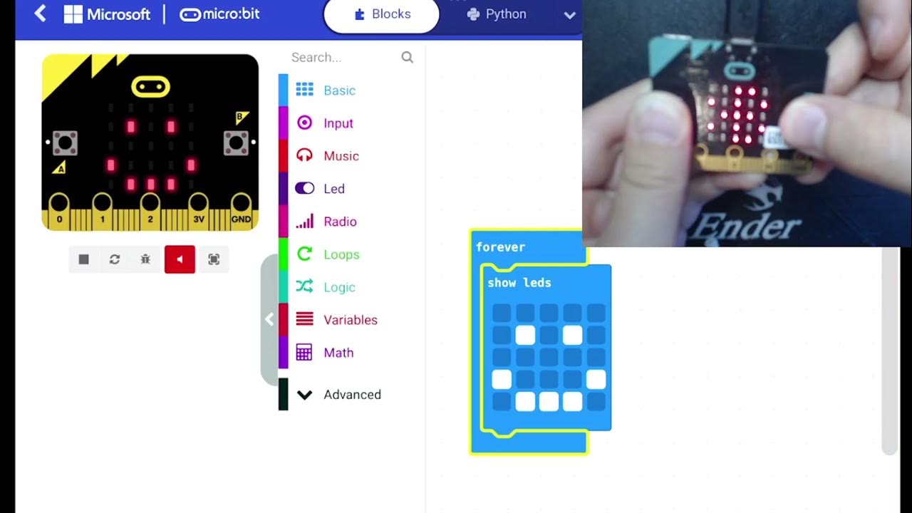 How to make you BBC Microbit show a picture on the LEDs - YouTube