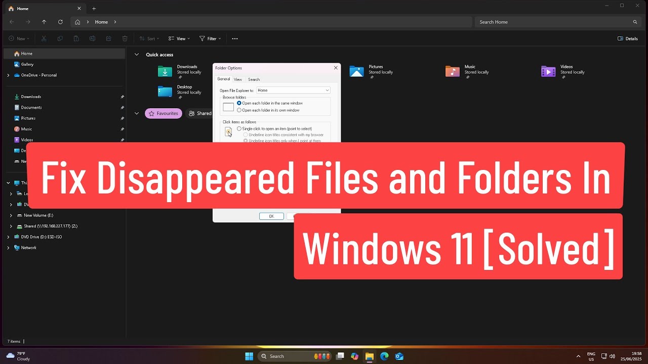 Fix Disappeared Files and Folders In Windows 11 [Solved] - YouTube