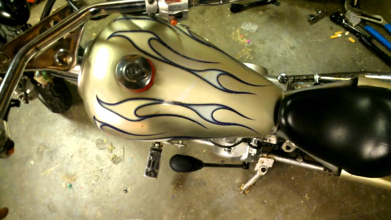 110cc mini chopper - YouTube