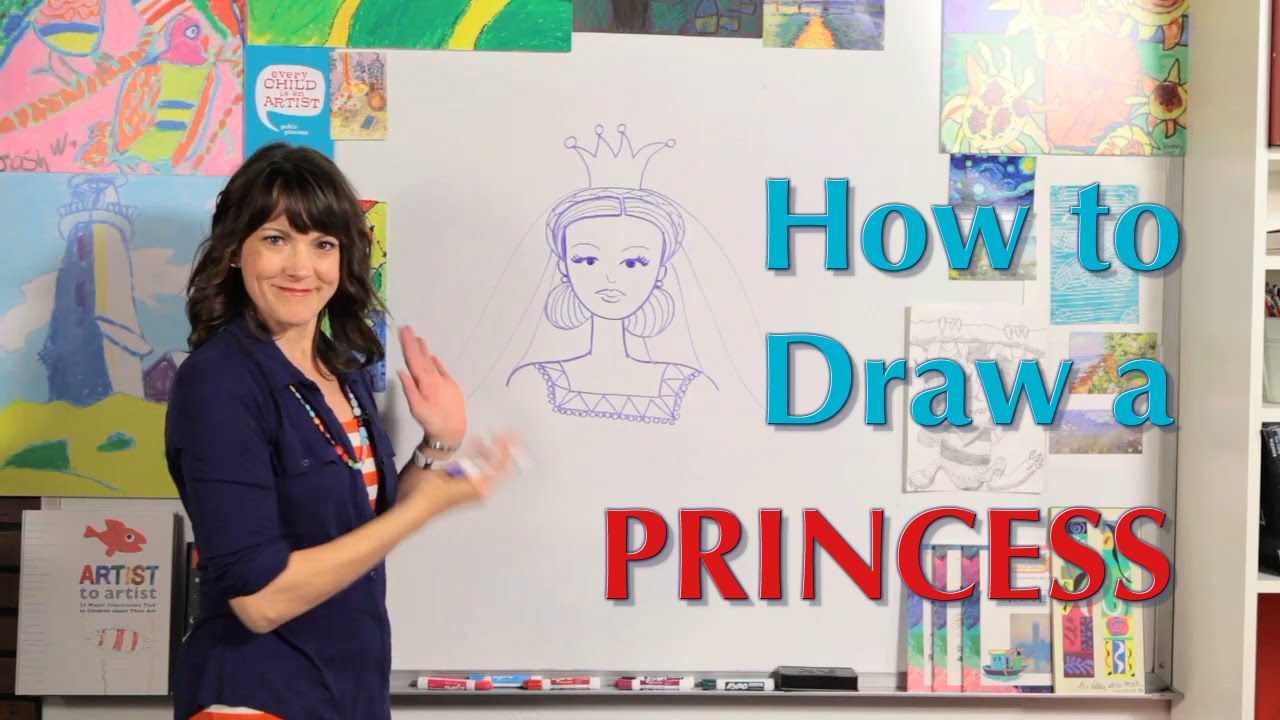 How to draw a Princess - Great Artist Mom - Guided Drawing - YouTube