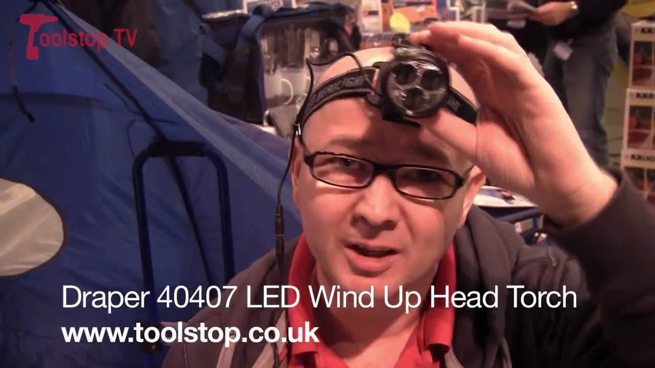 Neil Demos the Draper 40407 LED Wind Up Head Torch - YouTube