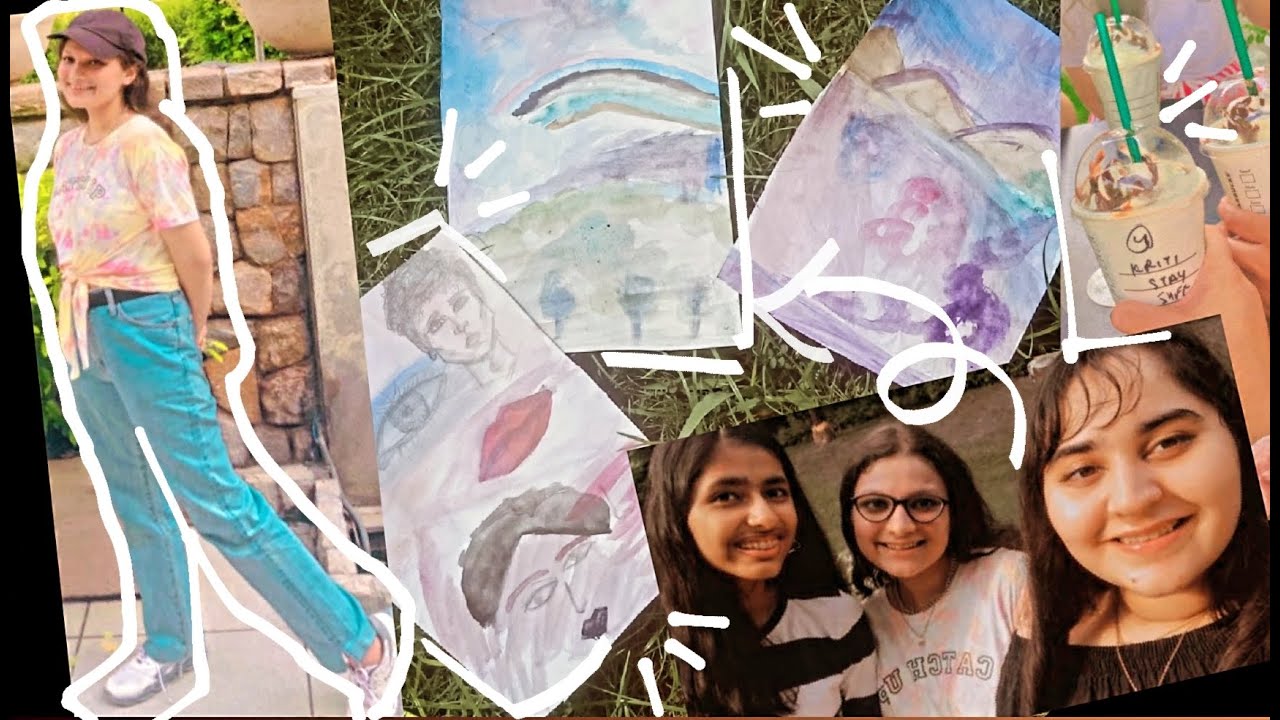 Switching paintings every 5 minutes🎨🌈 art challenge ft.my friends😉 ...