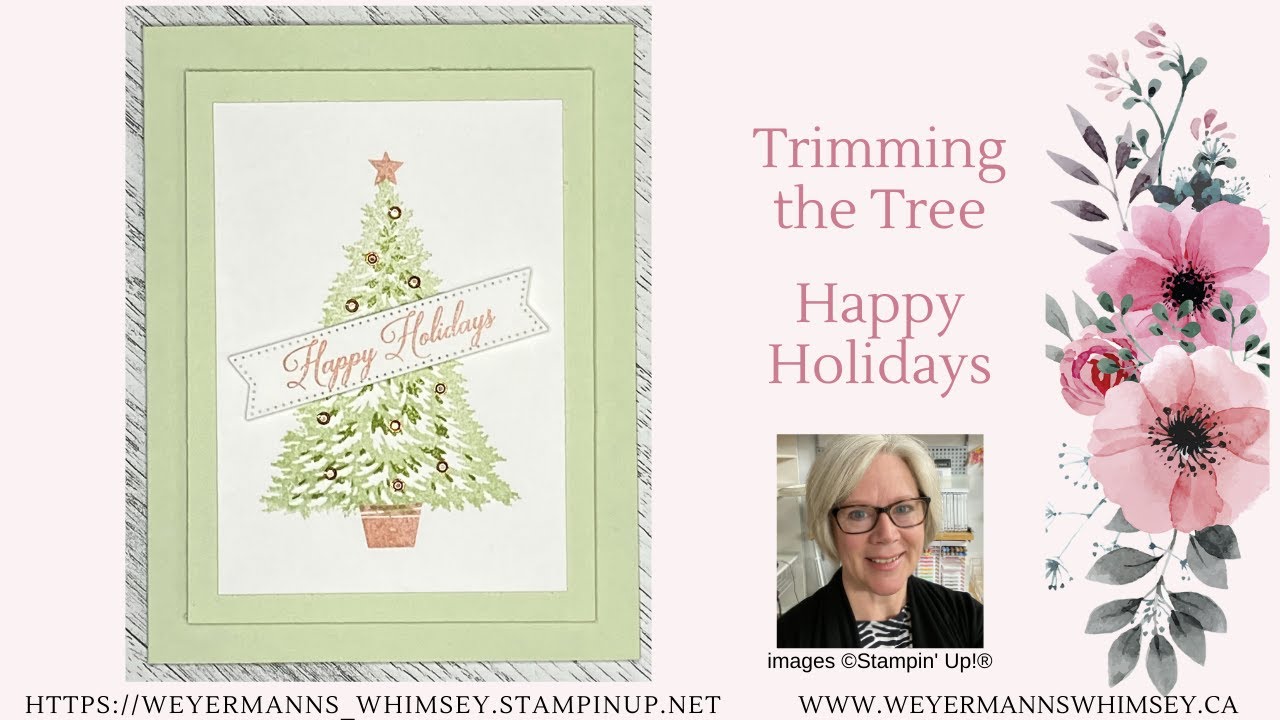 Trimming the Tree Happy Holidays card ideas - YouTube