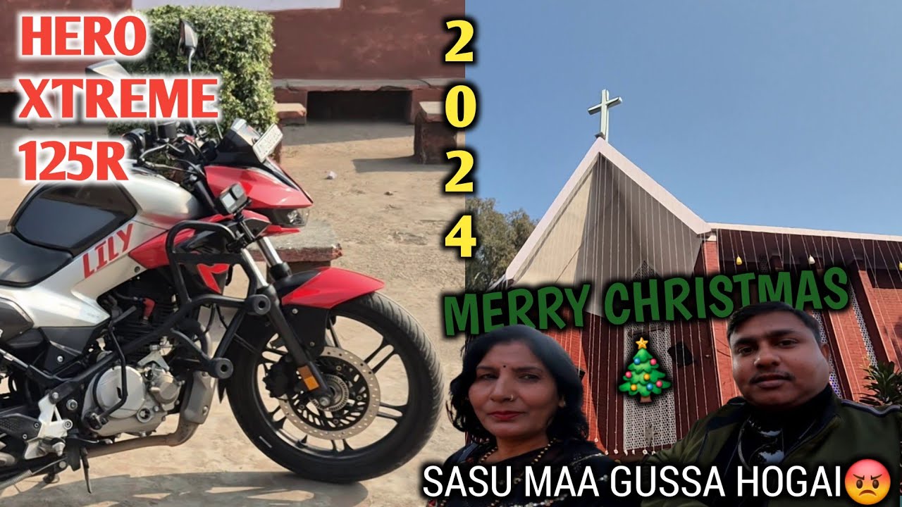 MY FIRST CHRISTMAS🎄CELEBRATION WITH MY HERO XTREME 125R | MERI SASU MAA ...