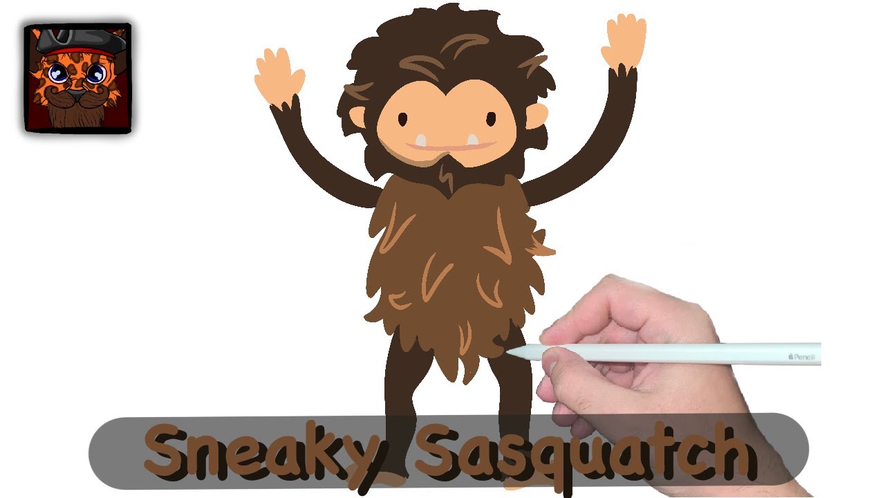 How To Draw Sneaky Sasquatch | Easy Tutorial - YouTube