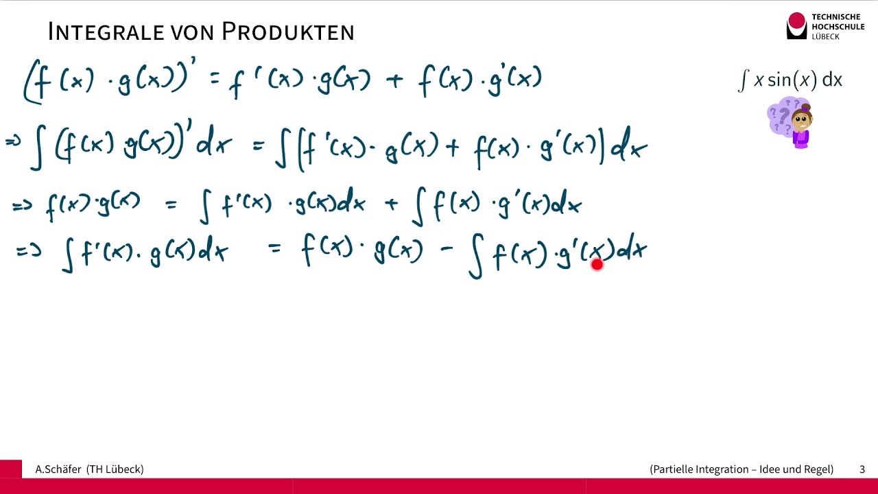 Integrationstechniken - Partielle Integration Regel und Beispiel - YouTube
