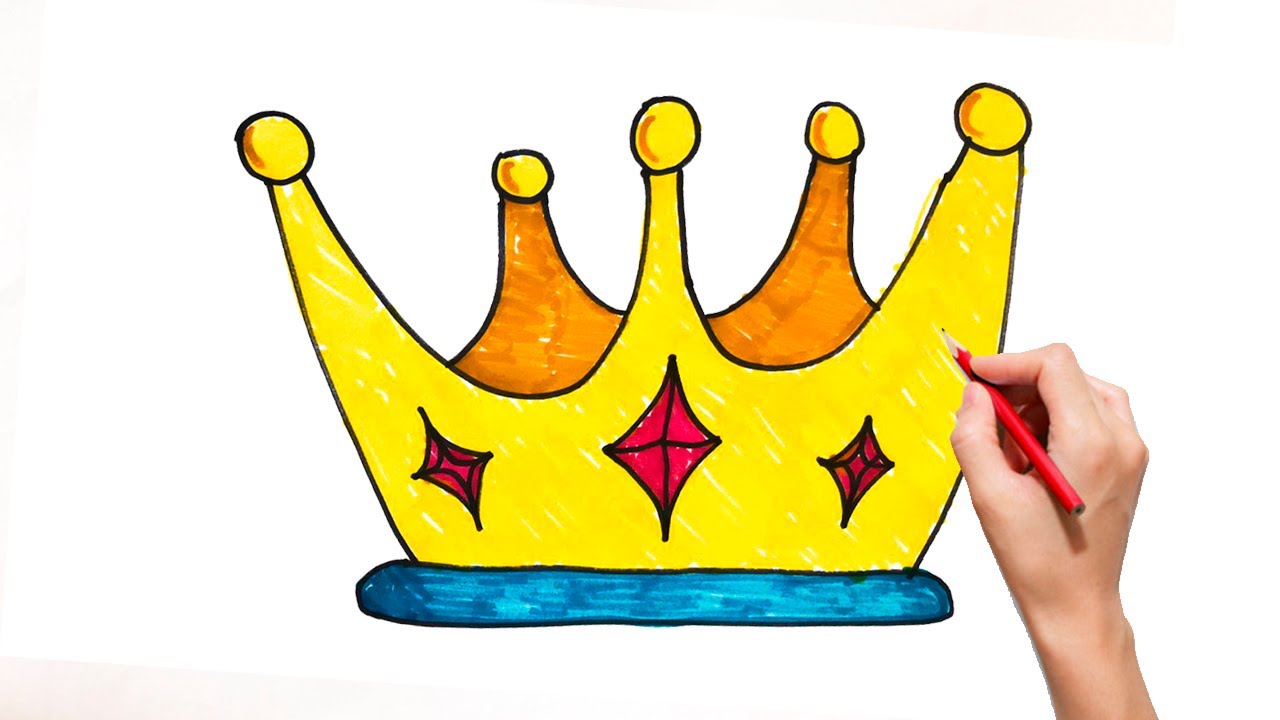 HOW TO DRAW A CROWN FAST AND EASY - YouTube