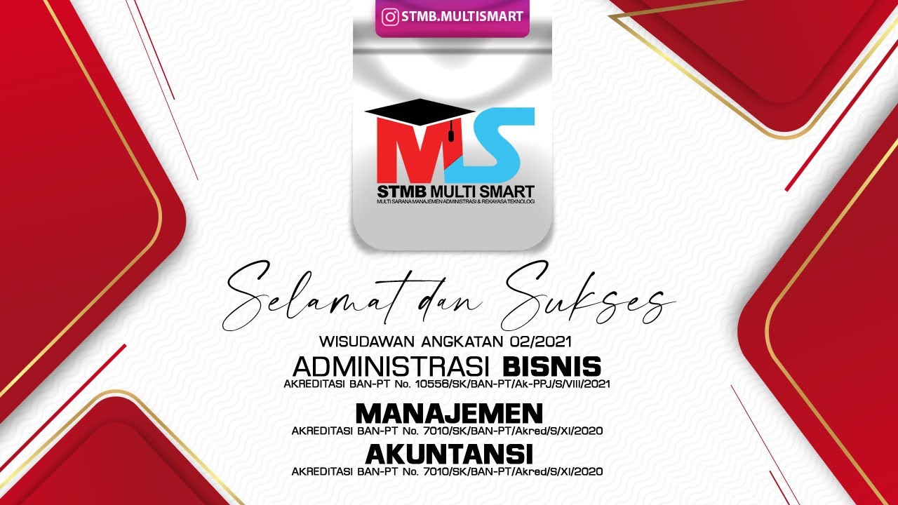 WISUDA STMB MULTISMART ANGKATAN 02 SABTU, 20 NOVEMBER TAHUN 2021 - YouTube