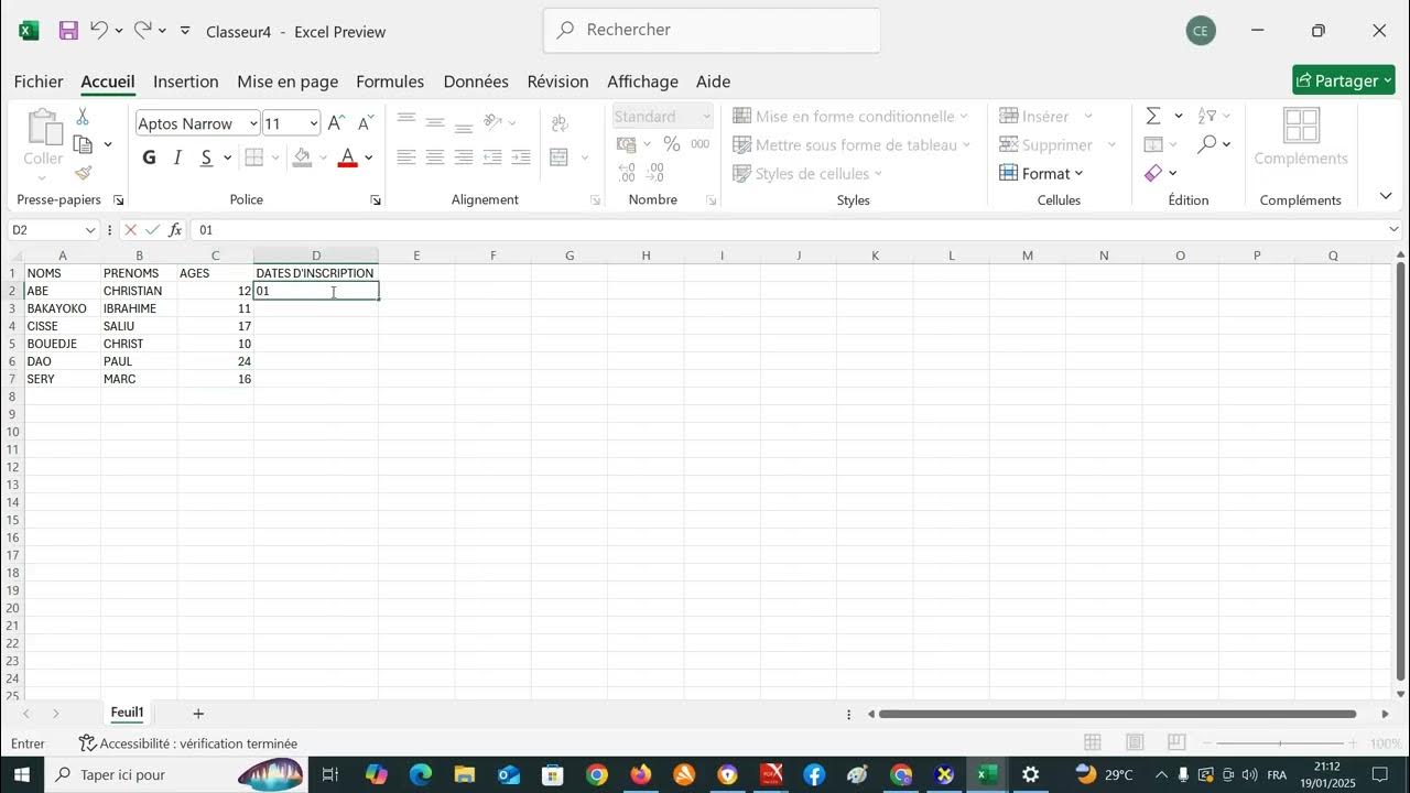 Bouedje Christ TP 2.3 tri et filtre avec Excel - YouTube