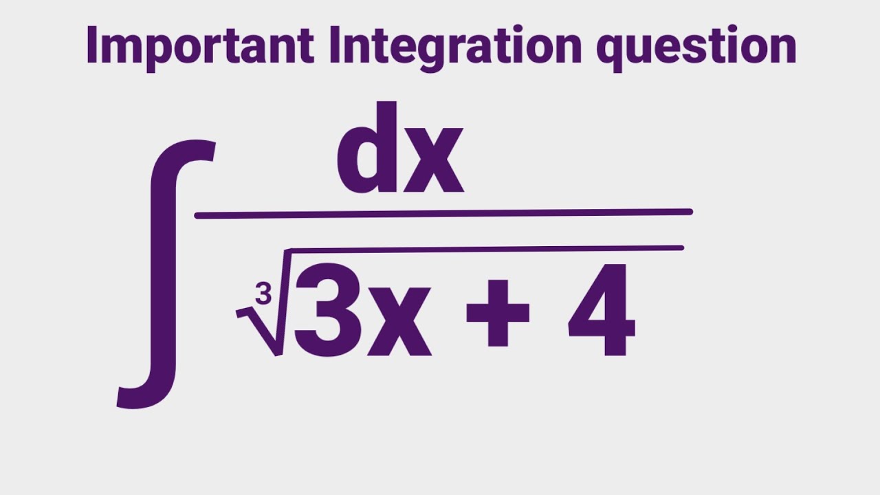 Important question of integration class 12 , Integration Formulas ...