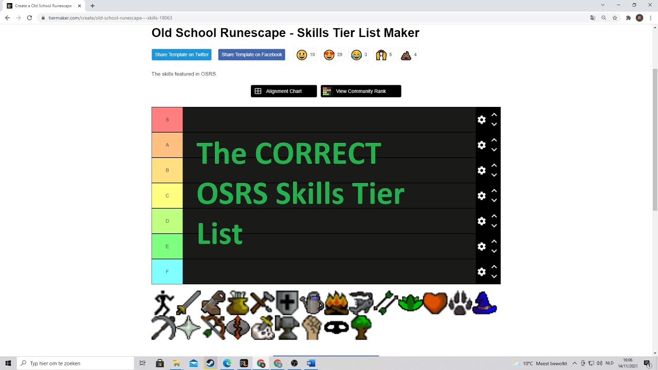 The CORRECT osrs skills tier list - YouTube