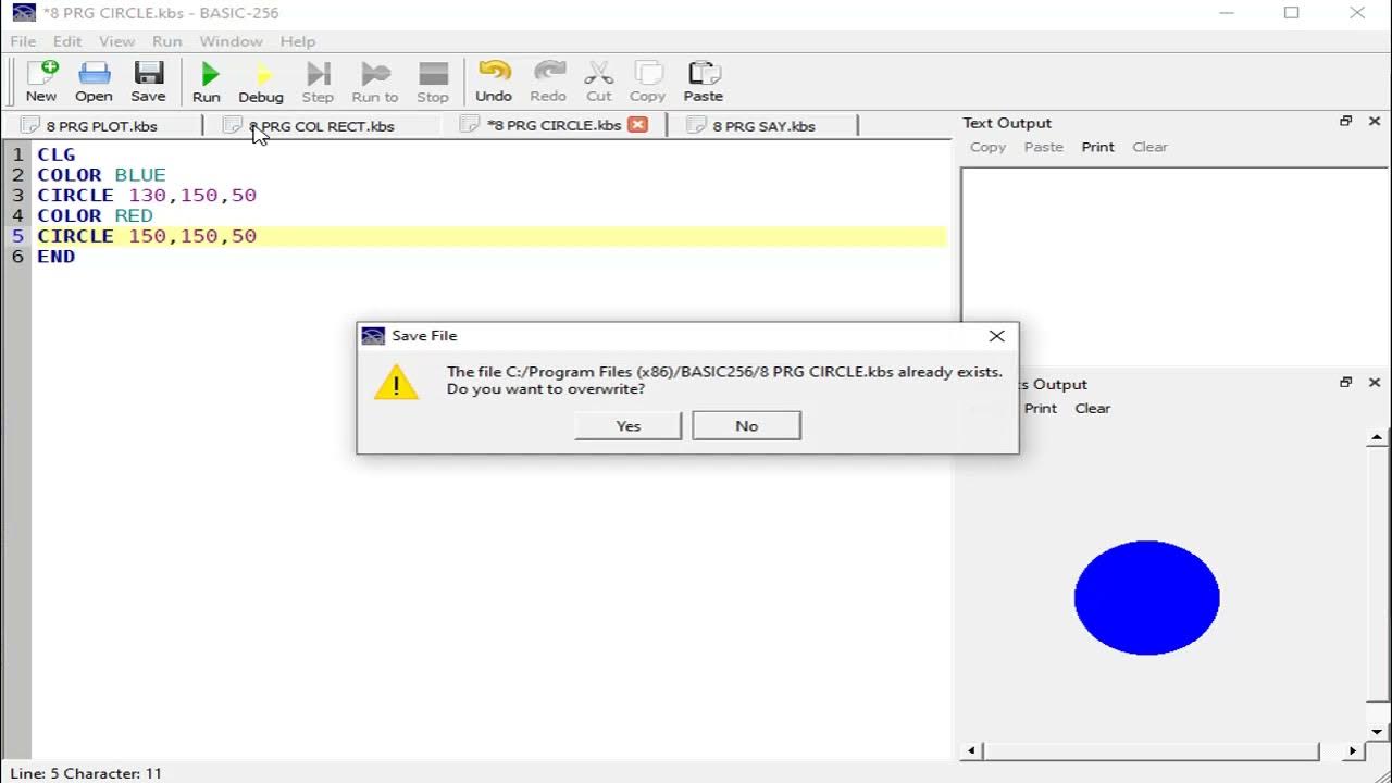 COMP VII L-9(2) GRAPHICS IN BASIC 256 - YouTube