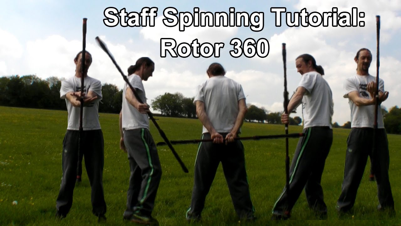 Fire Staff Spinning Tutorial: Rotor 360 - YouTube