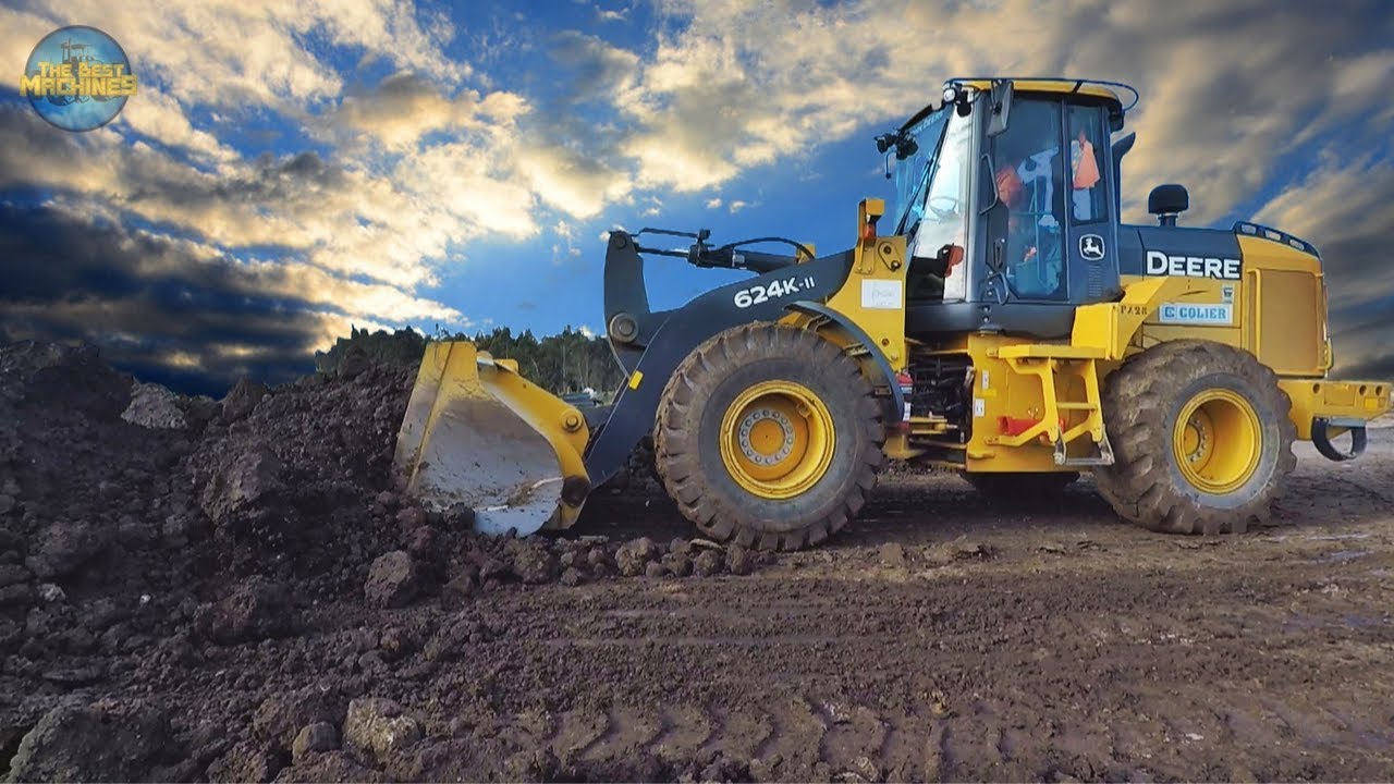 Sound John Deere 624K-II Wheel Loader In Action The Best - YouTube