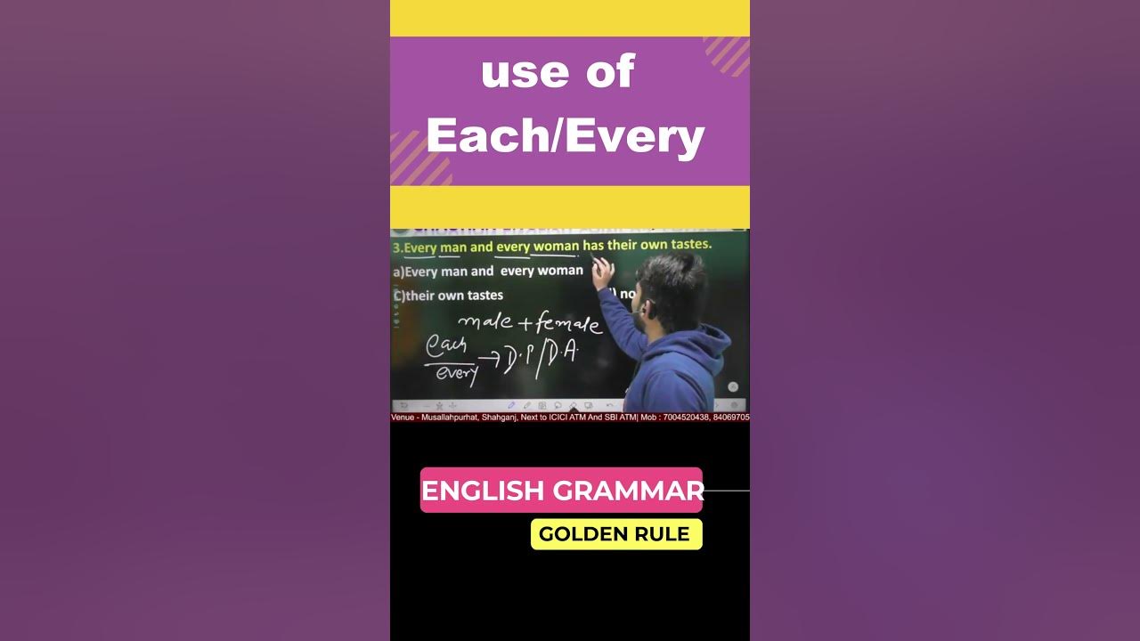 Confusion In Using Of Each Every In A Sentence englishgrammar ssc confusion-in-using-of-each-every-in-a-sentence-englishgrammar-ssc