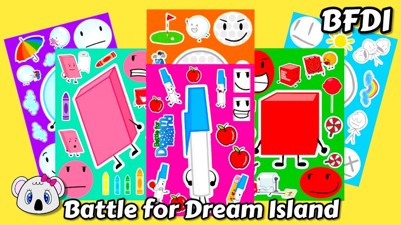 🫧🖍Battle for Dream Island - BFDI Sticker 1st⛳️ | BFDI 스티커 꾸미기 첫번째 ...