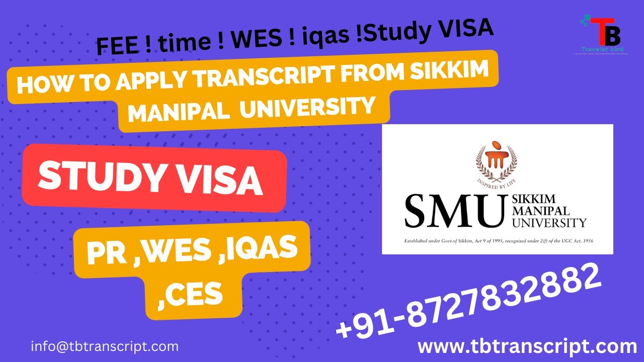 How to Apply Transcript from Sikkim Manipal University !WES ! IQAS ...