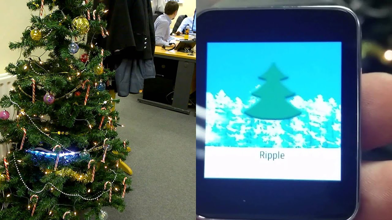 Android wear controlled Christmas tree - YouTube
