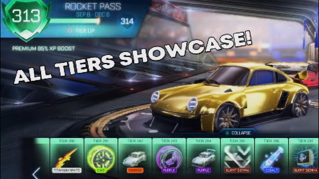ALL 300 Tiers Showcase! Rocket league season 12 - YouTube