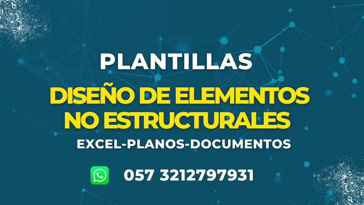 PLANTILLA Diseño de Elementos NO ESTRUCTURALES 👷‍♂️🏗 - YouTube