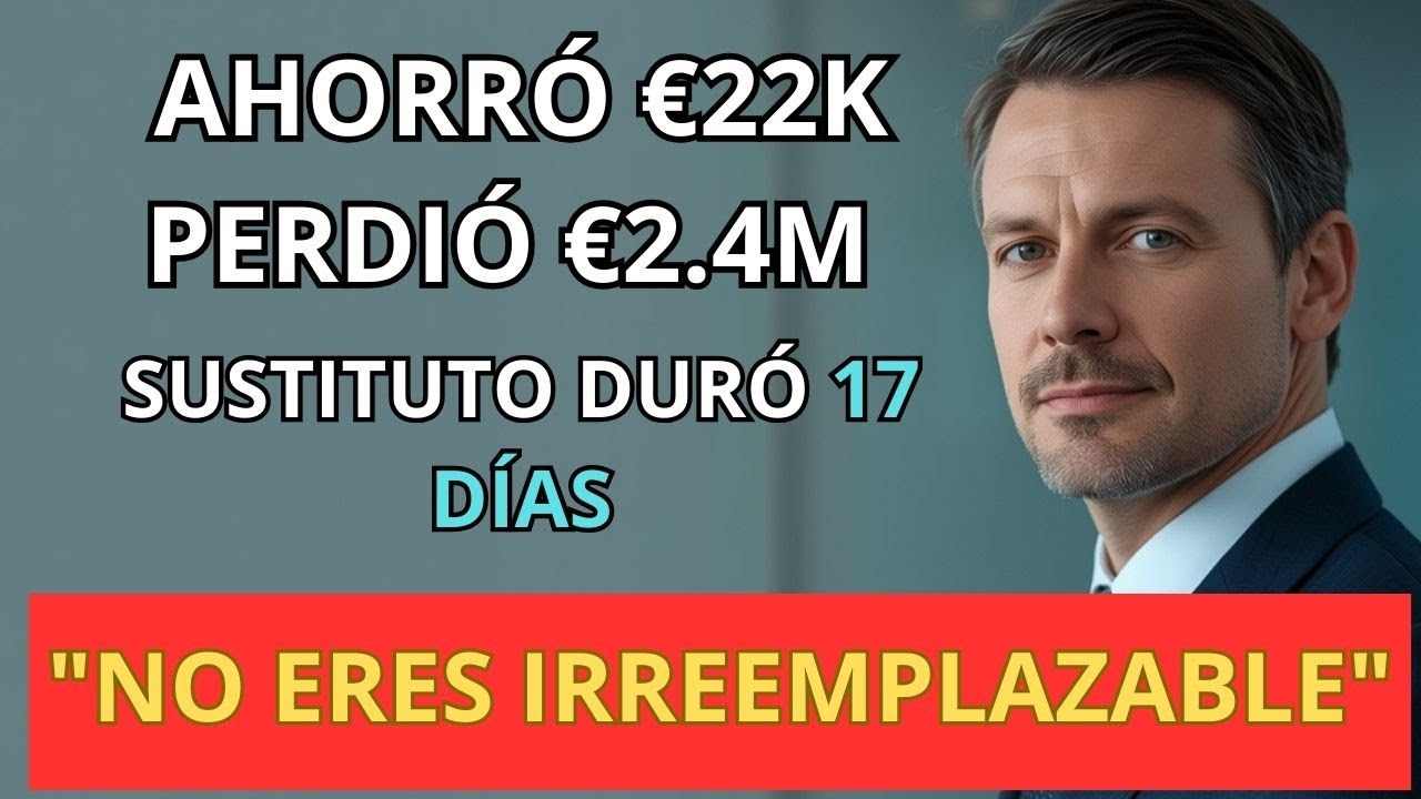 "NO ERES IRREEMPLAZABLE"... IRREEMPLAZABLE NO, PERO TU SUSTITUTO DURÓ ...