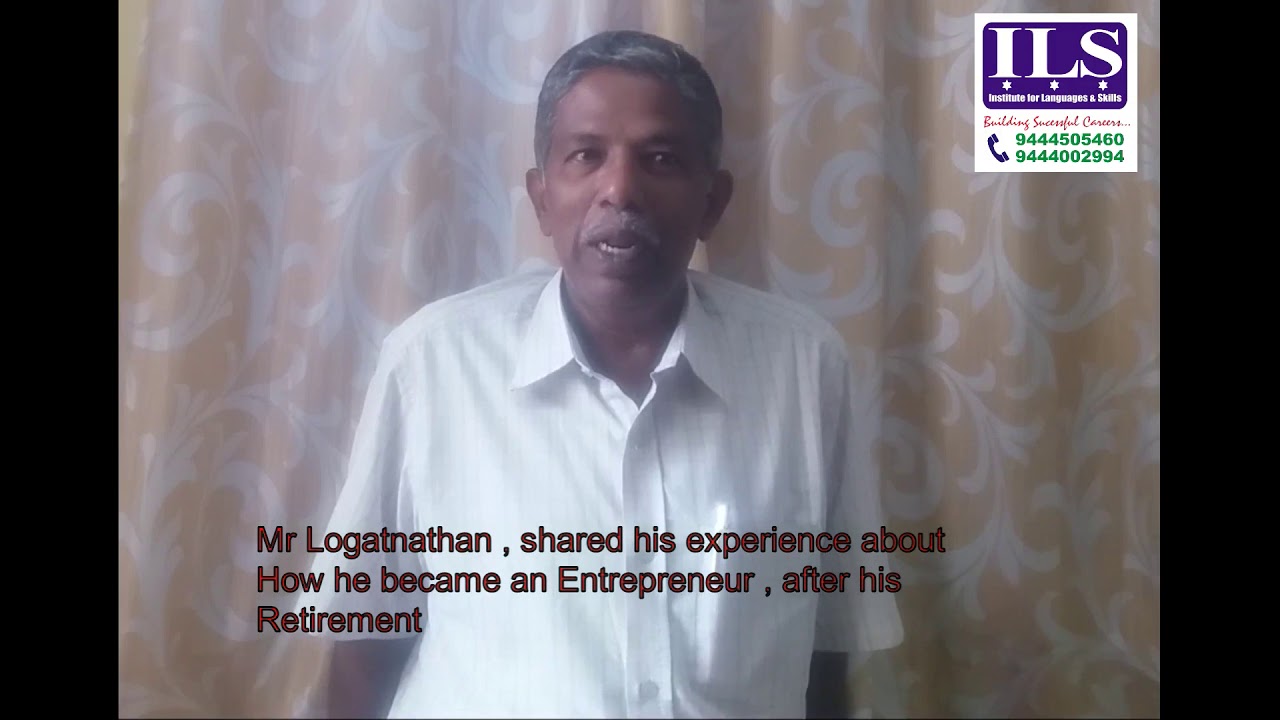 Mr Loganathan ,shared his experience about How he became an ...