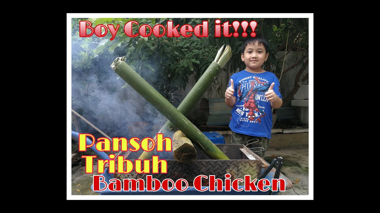 Pansuh, Tribuh, Buluh Kampung Chicken cooking in the Bamboo traditional ...