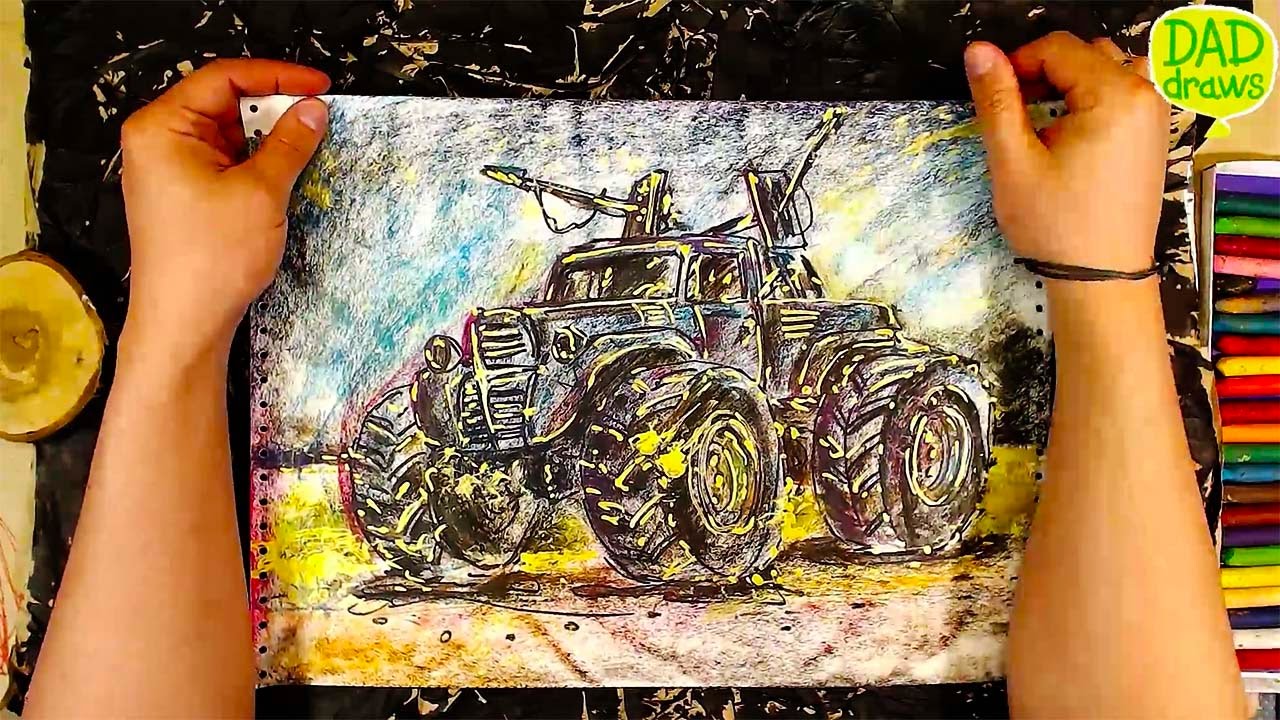 My drawings of cars from Mad Max movie - YouTube